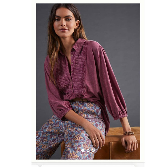 Anthropologie | Tops | Anthropologie Pilcro Pintuck Distressed ...